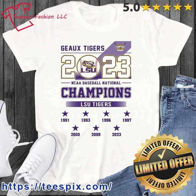LSU Tigers Geaux Tigers NCAA Baseball National Champions 2023 Shirt